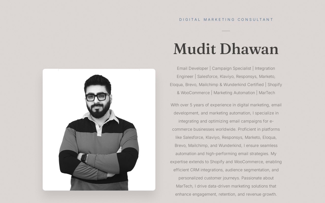 Campaign Development & Automation Consultant | Mudit Dhawan